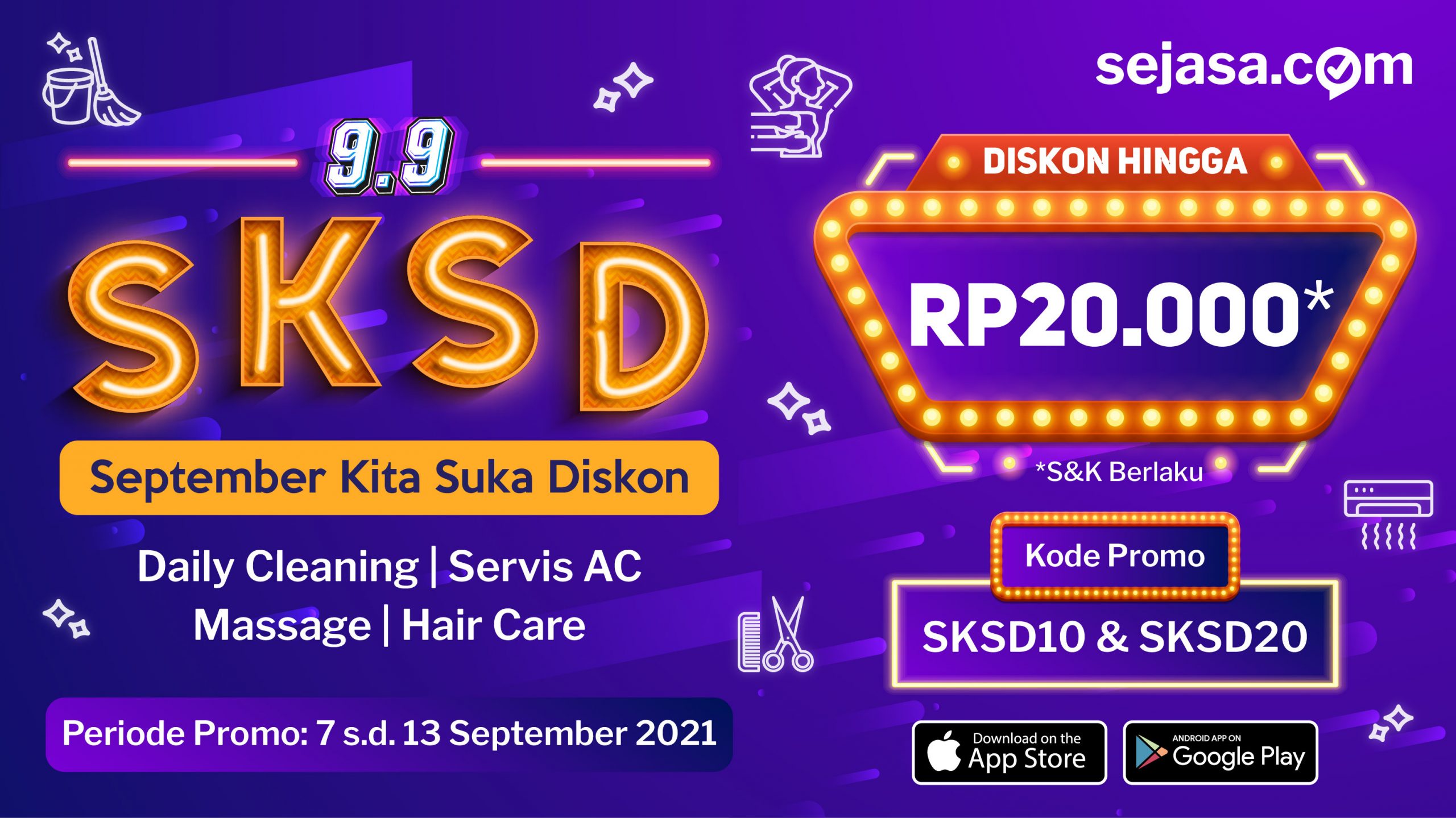 9.9 Promo September, Diskon Hingga Rp20ribu Hanya 7 Hari! - Sejasa ...